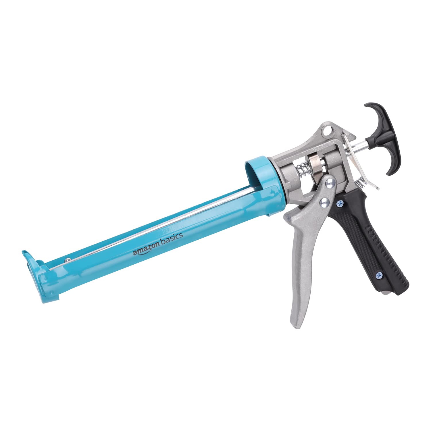 Amazon Basics Heavy Duty Sealant Caulking Gun -310ml/10oz - 12:1 Thrust Ratio, Aluminum handle with plastic support grip, Blue and Grey