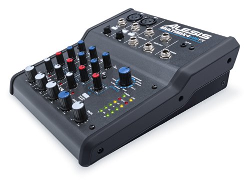 Alesis MultiMix 4 USB FX | 4 Channel Compact Studio Mixer with Built In Effects & USB Audio Interface for Home Studio Recording
