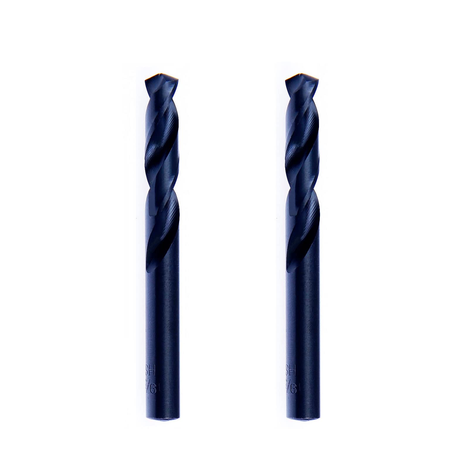 MAXTOOL 9/32" 2pcs Identical Screw Machine Drills HSS M2 Twist Stub Drill Bits Black Oxide Fully Ground Straight Shank Short Drills; SMF02B10R18P2