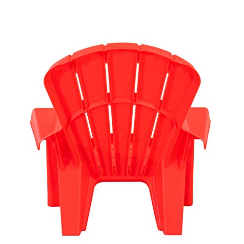 Amazon Basics Indoor/Outdoor Plastic Chair Set for Toddlers and Kids - 4-Pack, Red and Blue