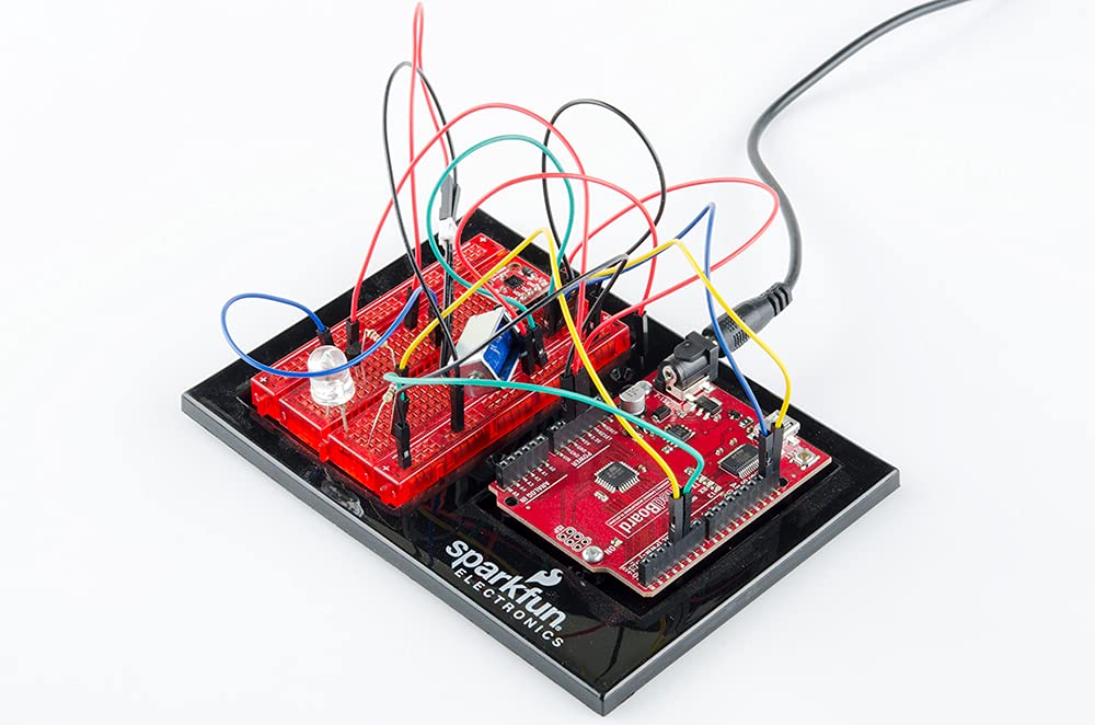 SparkFun RedBoard - Compatible with Arduino Breadboard-able Development Board w/ R3 Footprint Microcontroller Serves as Physical Computing Learning Platform Connect to Computer with USB Mini-B
