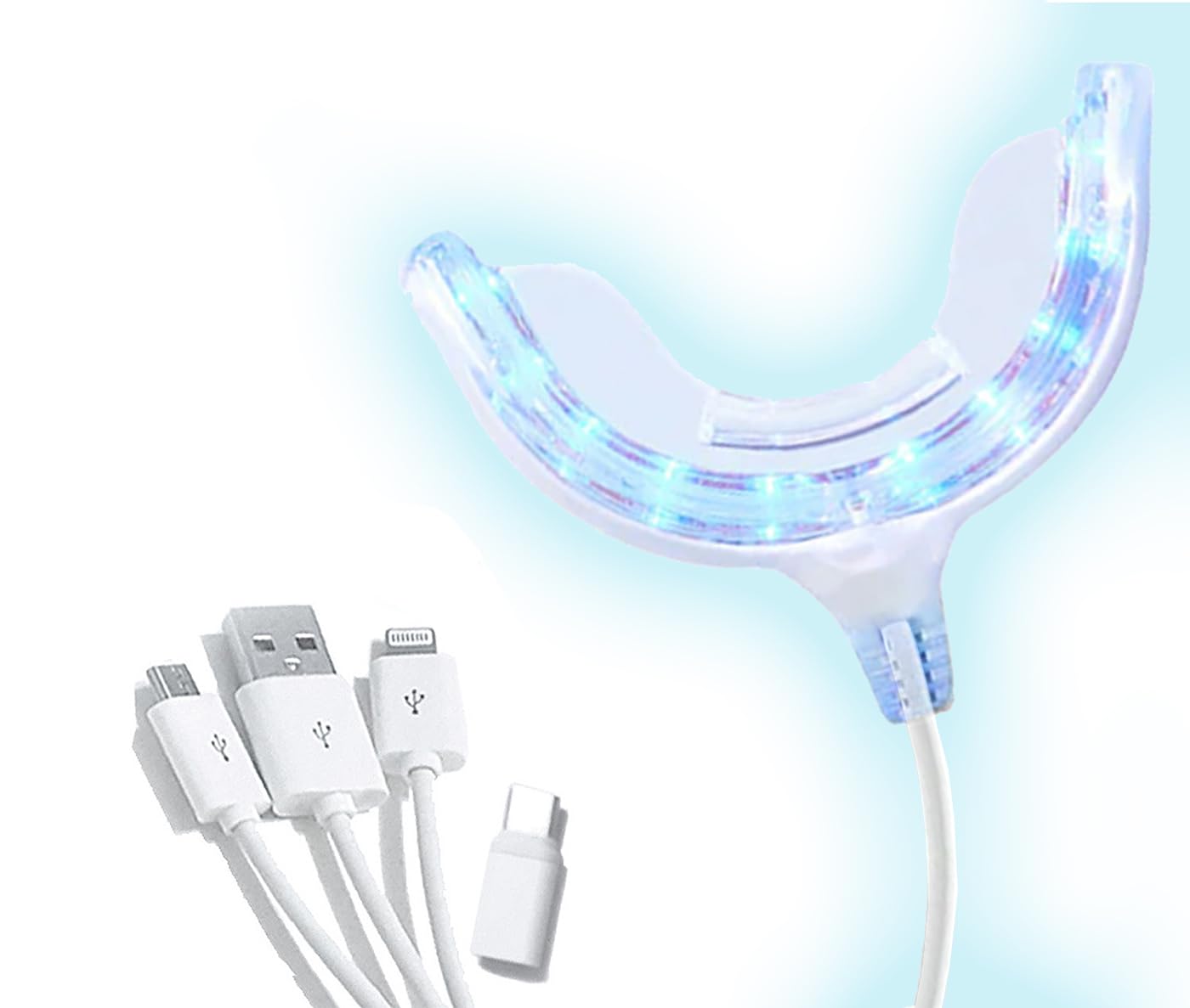 Oral Care Gum Light Tray from Starlite Smile for Android, iPhone, USB, USB-C Comes with Machine-Washable Mesh Storage Bag