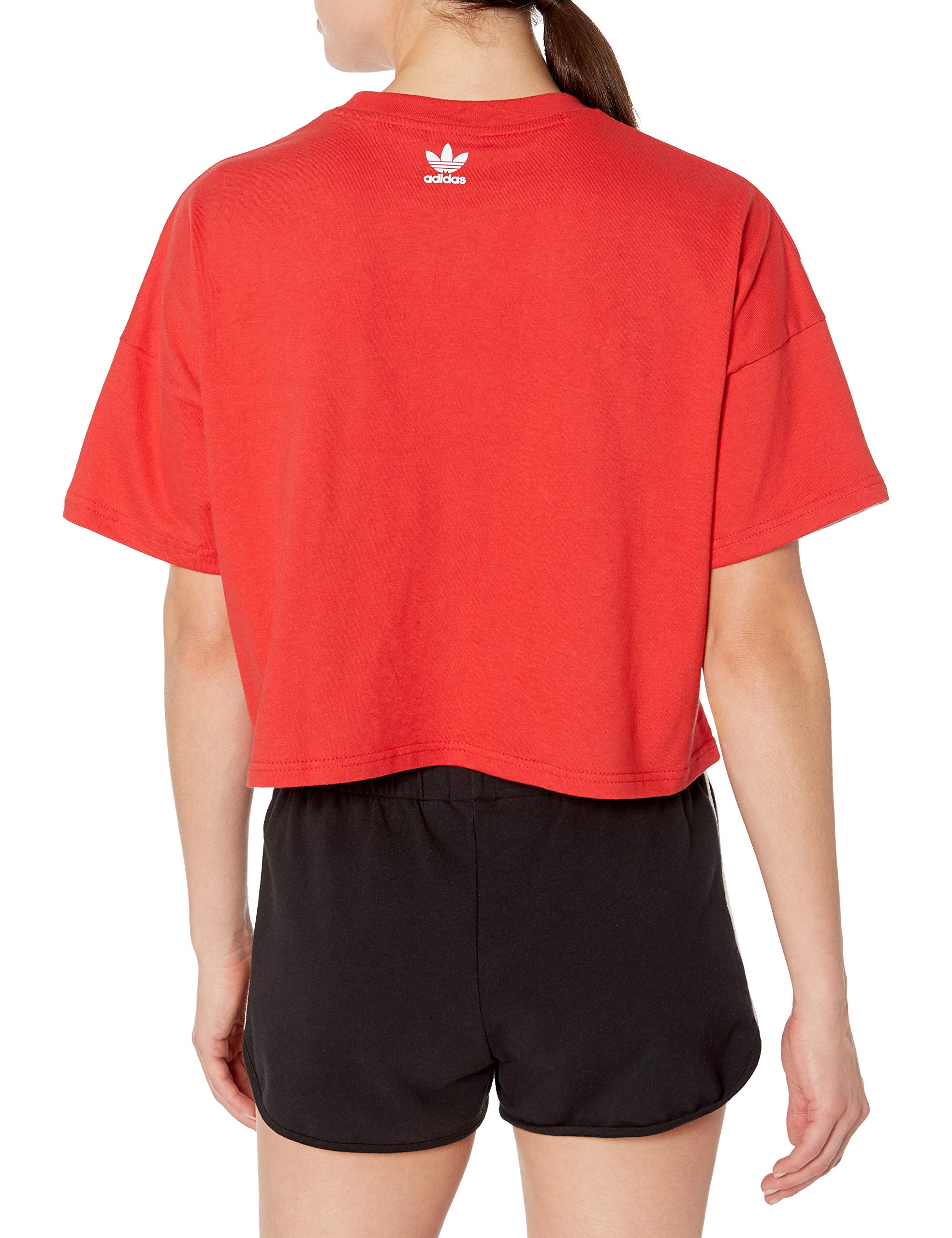 adidas Originals Women's Large Logo T-Shirt, Lush Red/White, M