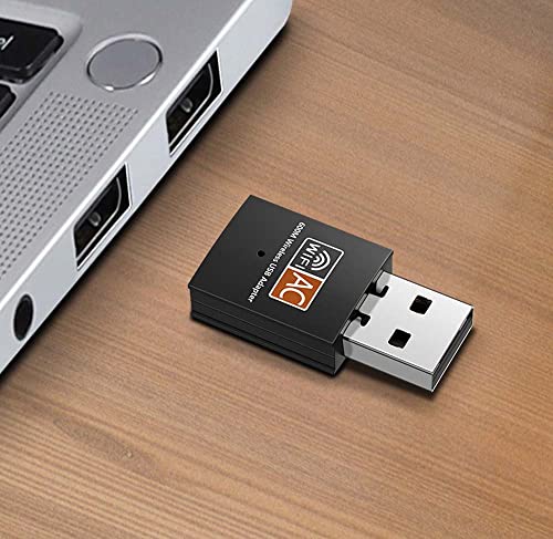 Eborsi 600Mbps Wireless USB WiFi Adapter Dongle Dual Band 2.4G/5GHz W/Antenna 802.11AC Laptop Notebook PC