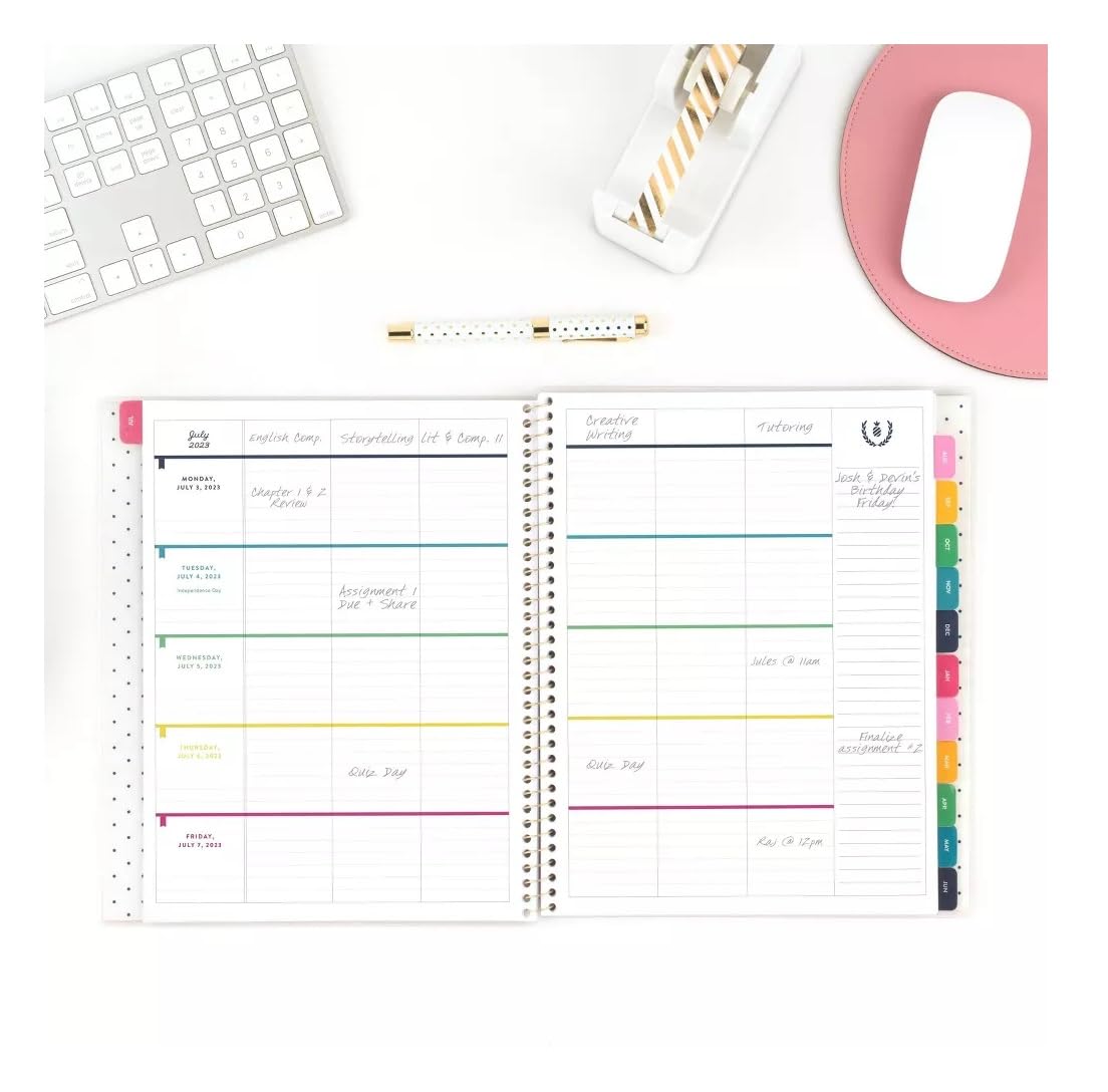 At-A-Glance Emily Ley 2023-24 Teacher Planner 11"x8.375" Weekly/Monthly Happy Stripe