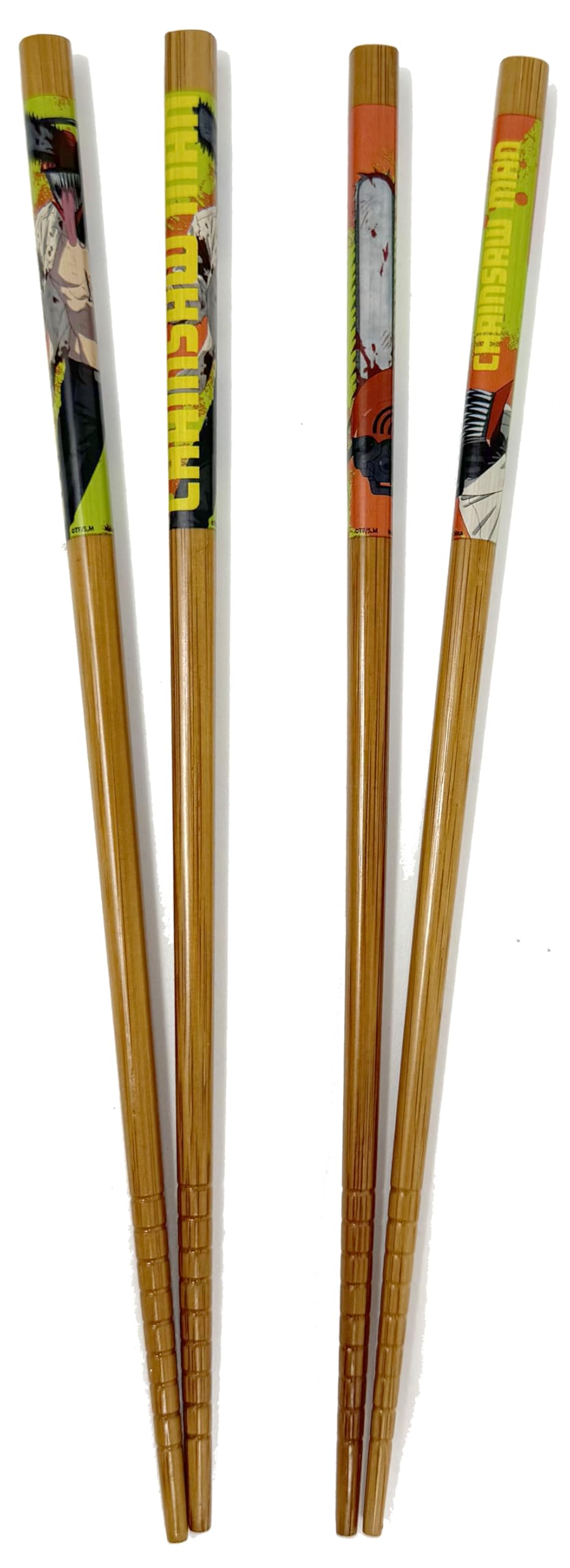 Just Funky Chainsaw Man Chopsticks Set of 2 β Chainsaw Man Merch - Includes 2 Sets of Bamboo Chopsticks - 8.85 Inches Long Anime Chopsticks