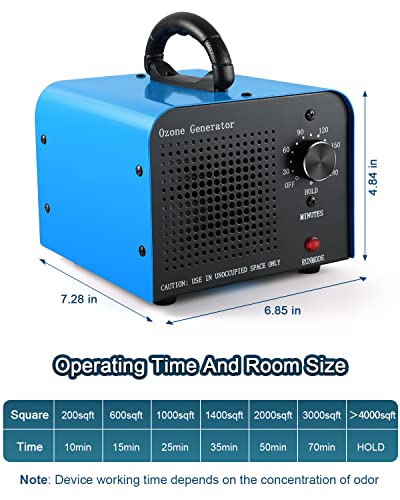 ECNLAN 0zone Generator, 30000mg/h 0zone Machine Ionizer for Home/Basement/Smoke/Pet Room
