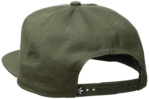 adidas Originals mens Plus Flatbrim Structured Men s originals trefoil chain snapback cap, Olive Cargo Ripstop, One Size US
