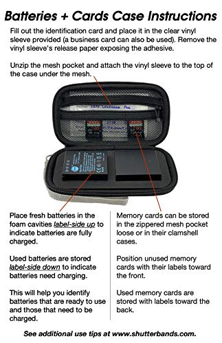 Batteries + Cards Case Compatible with Olympus BLH-1 Batteries (Blue)