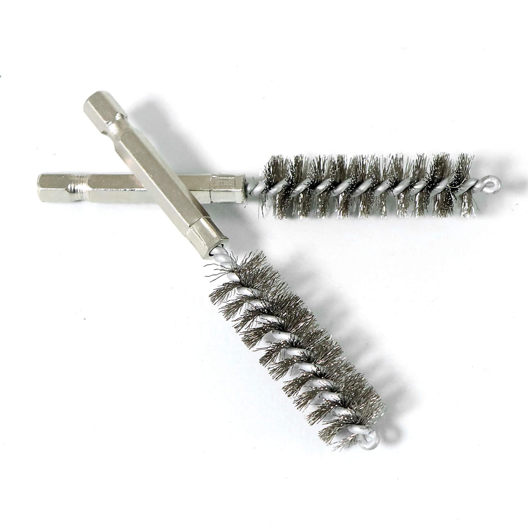 Evecad 6PCS 1/2" Pipe Cleaning Brush, Stainless Steel Wire Bore Brush for Power Drill, Cleaning Wire Brush with 1/4" Hex Shank