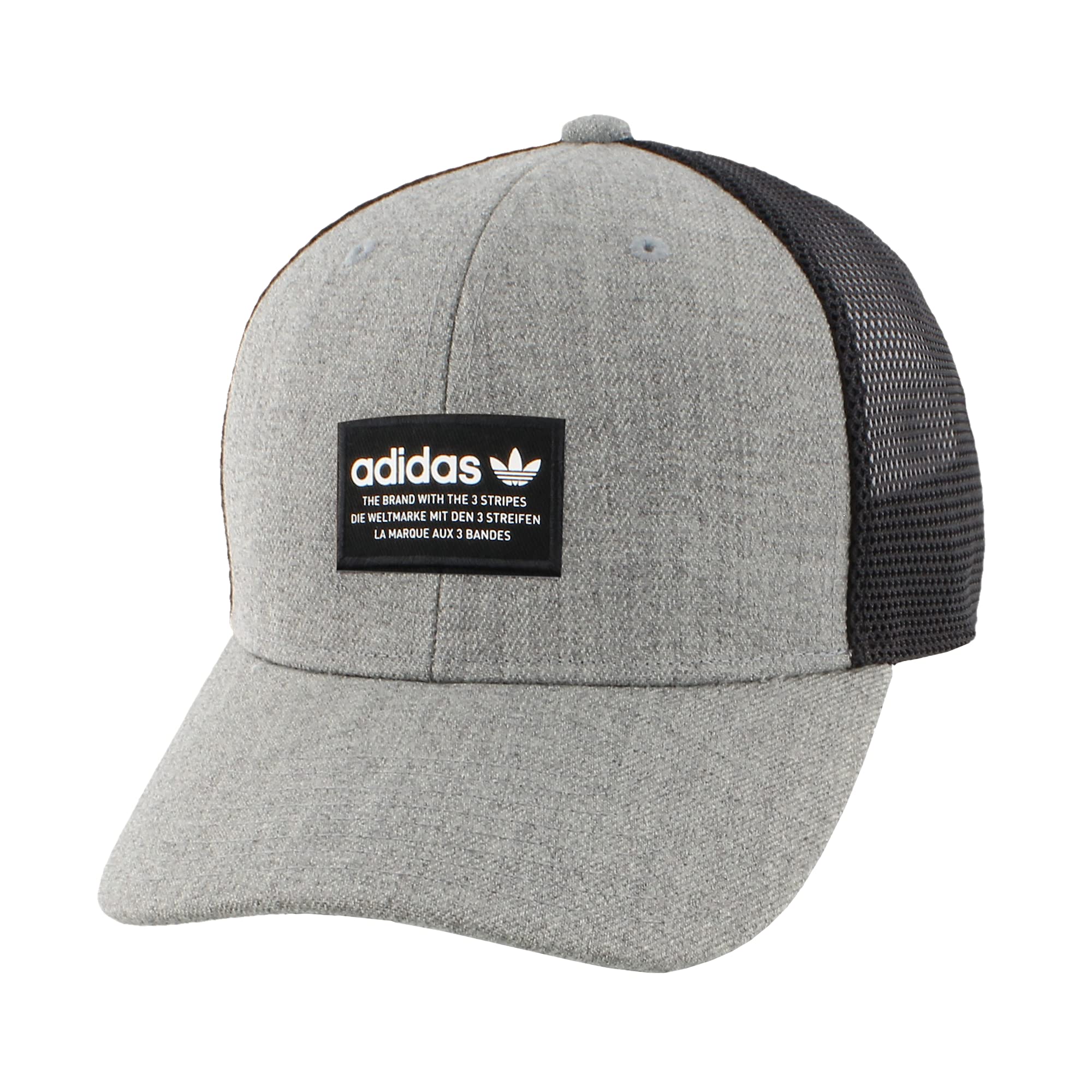 adidas Originals Men's Originals Trefoil Trucker, Heather Grey, One Size