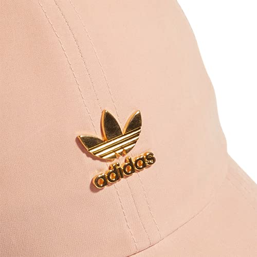 adidas Originals Women's Originals Relaxed Metal Strapback, Dust Pink/Gold, One Size