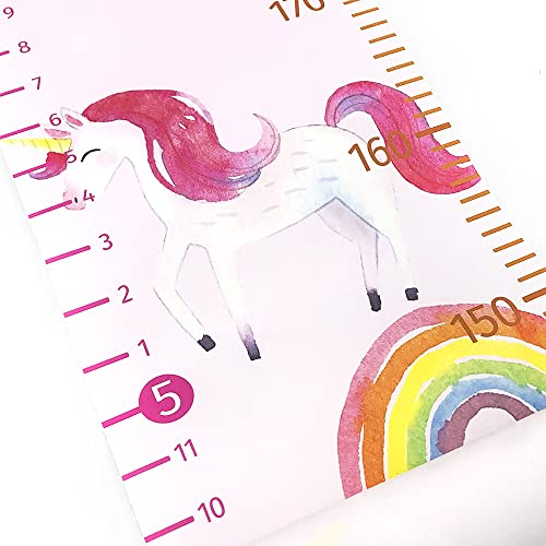 HomeEvolution Kids Growth Chart Height Measuring Chart, Unicorn Canvas Wall Hanging Rulers for Baby Children Girls Bedroom Decor…