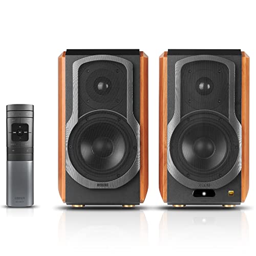 Edifier S1000W Wi-Fi Audiophile Active Bookshelf 2.0 Speakers, 120W RMS Wireless HiFi Bluetooth Sound System Works with Alexa, Optical/RCA x 2 Coaxial, Supports AirPlay 2, Spotify Tidal Connect WiFi