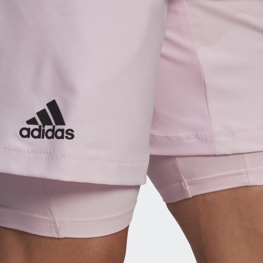 adidas Men's Tennis US Series 2 in 1 Shorts, Clear Pink, Medium