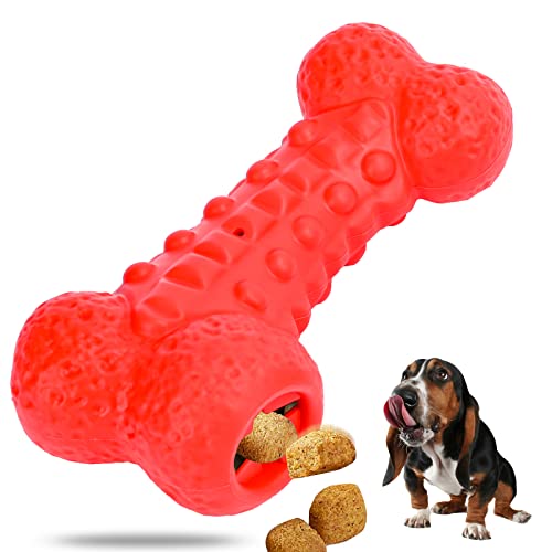 Doudele Dog Toys for Aggressive chewers Large Breed - Super Chewer Dog Toys Dog Toys Cheap Dog Toys (Red Beef Flavor)