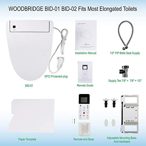 WOODBRIDGE BID-01 Smart Toilet Seat, White