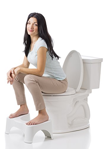 Squatty Potty The Original Bathroom Toilet Stool, 7 inch and 9 inch, White, (Pack of Two)