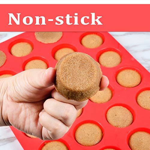 CAKETIME 24 Cups Mini Muffin Pan, 7 Cups Round Regular Muffin Pan for Air Fryer, Oven, Microwave