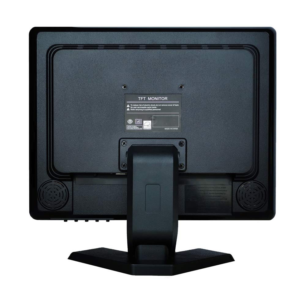 iChawk 15'' inch PC Monitor 1024x768 4:3 Single VGA Port Plastic Outer Housing VESA 75x75mm Wall-mounted Base Desktop POS Ordering Machine LCD Screen Display For Industrial Medical Equipment W150PN-27