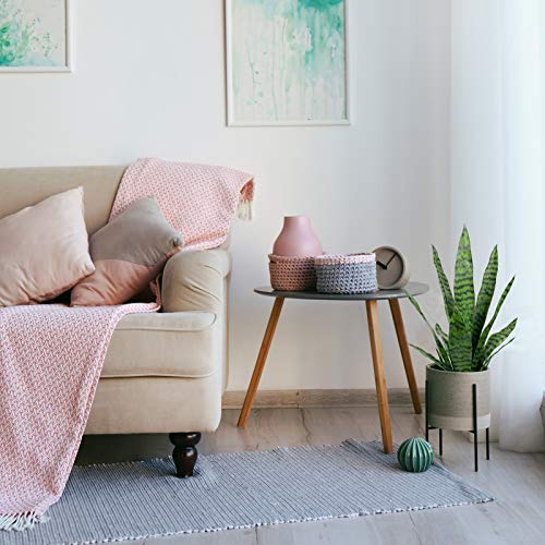 Bird Fiy Artificial Snake Plant 22" Faux Agave Fake Sansevieria Artificial Potted Plants for Indoor and Outdoor Home Office Décor (White Pot)