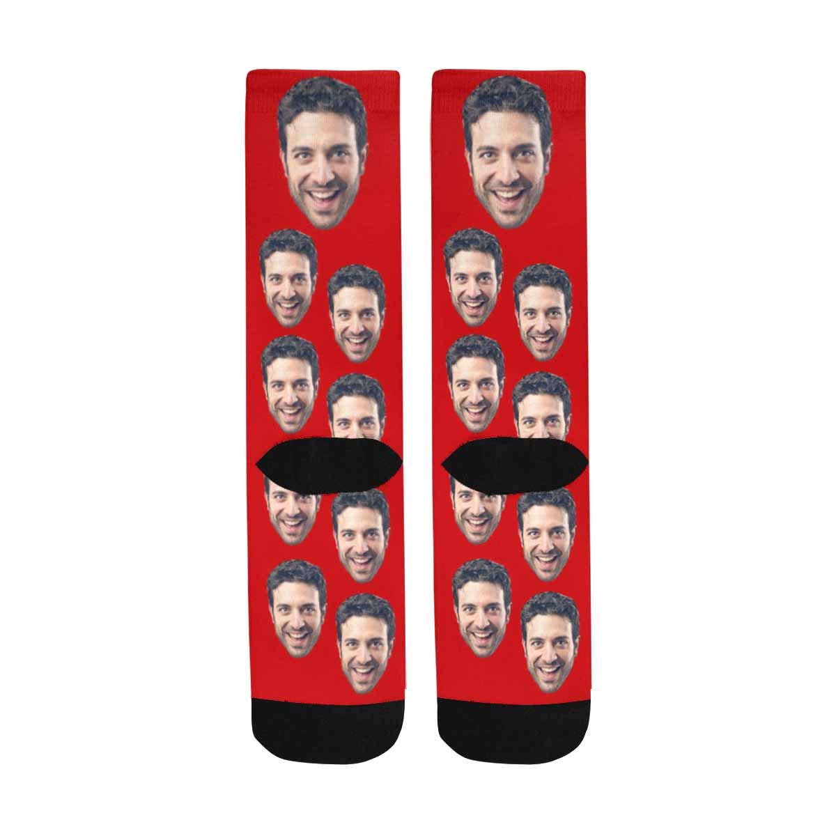 Artsadd Custom Face Socks with Picture, Personalized Socks with Photo Customized Unisex Funny Crew Sock Gifts for Men Women