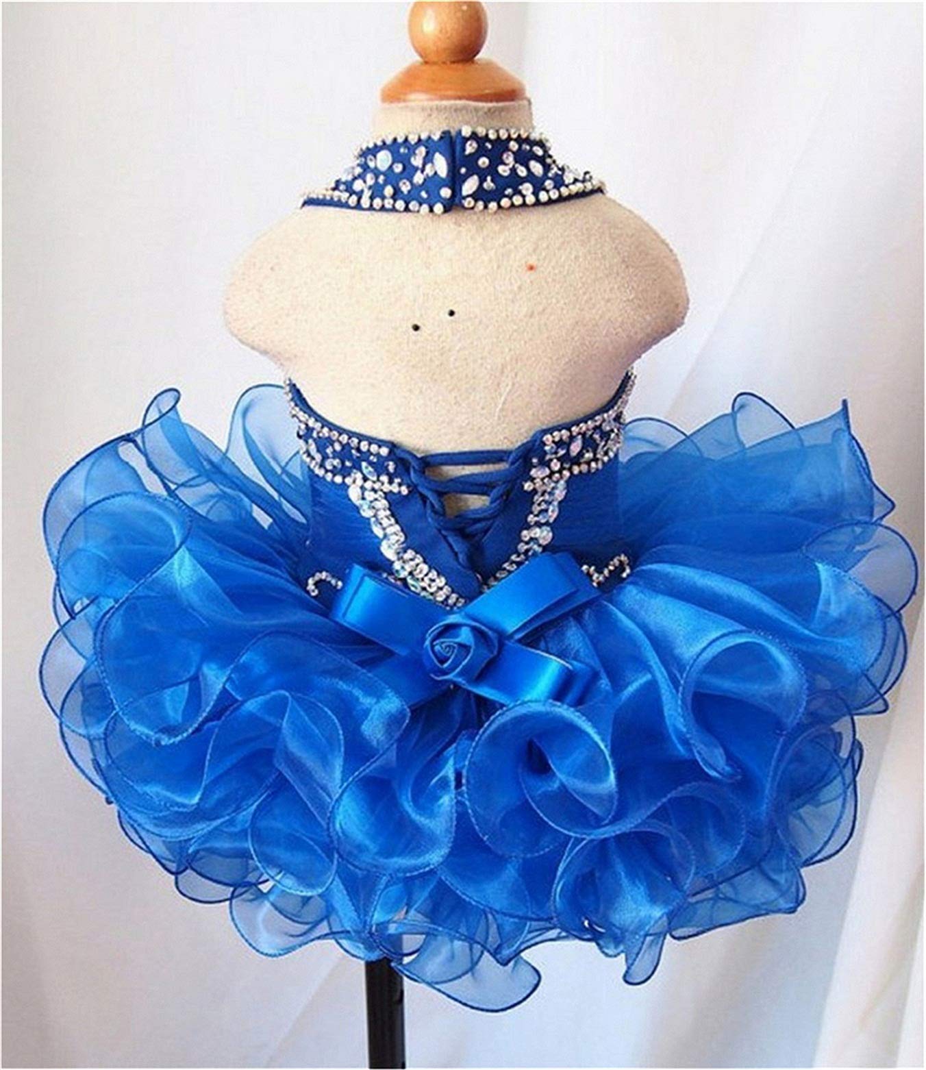ChengCheng Baby Girls Halter Cupcake National Infant Pageant Dresses 4 US Blue