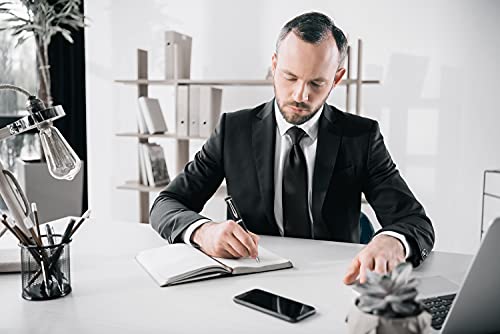 Wordsworth & Black Gel Rollerball Pen [Black Chrome], Journaling, Note-Taking, Business, Professional, Executive Writing Pens; Perfect Roller Ball Pen Gift for Men and Women