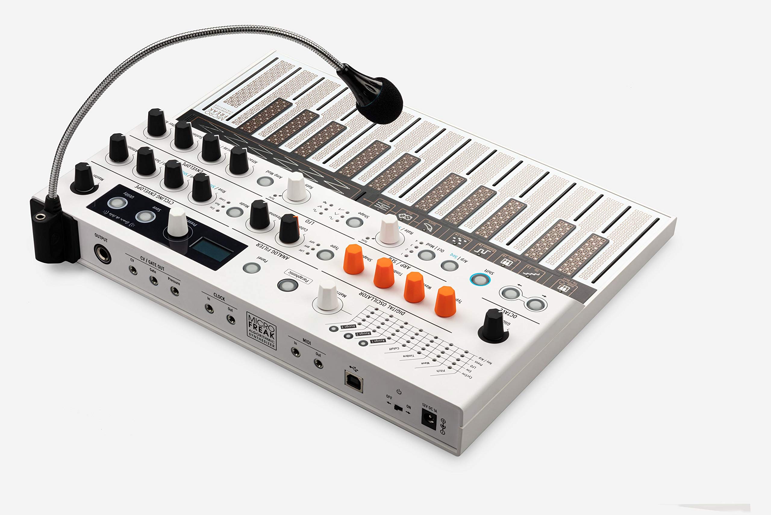 Arturia MicroFreak Vocoder Edition Hybrid Synthesizer 25-Key Paraphonic Hybrid Hardware Synth and Vocoder with Poly-aftertouch Flat Keyboard and Gravity Phone Holder and Pro Headphone Bundle