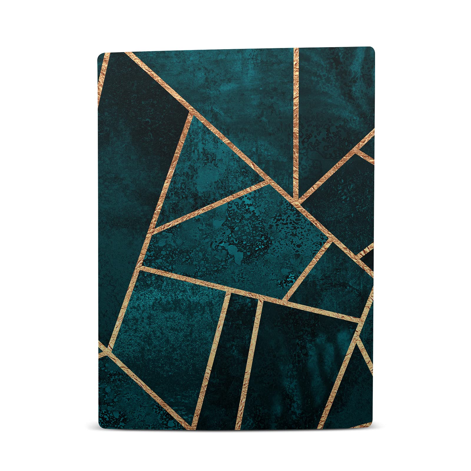 Deep Teal Stone Art Mix Vinyl Faceplate Sticker Gaming Skin Case Cover Compatible with Sony Playstation 5 PS5 Digital Edition Console and DualSense Controller