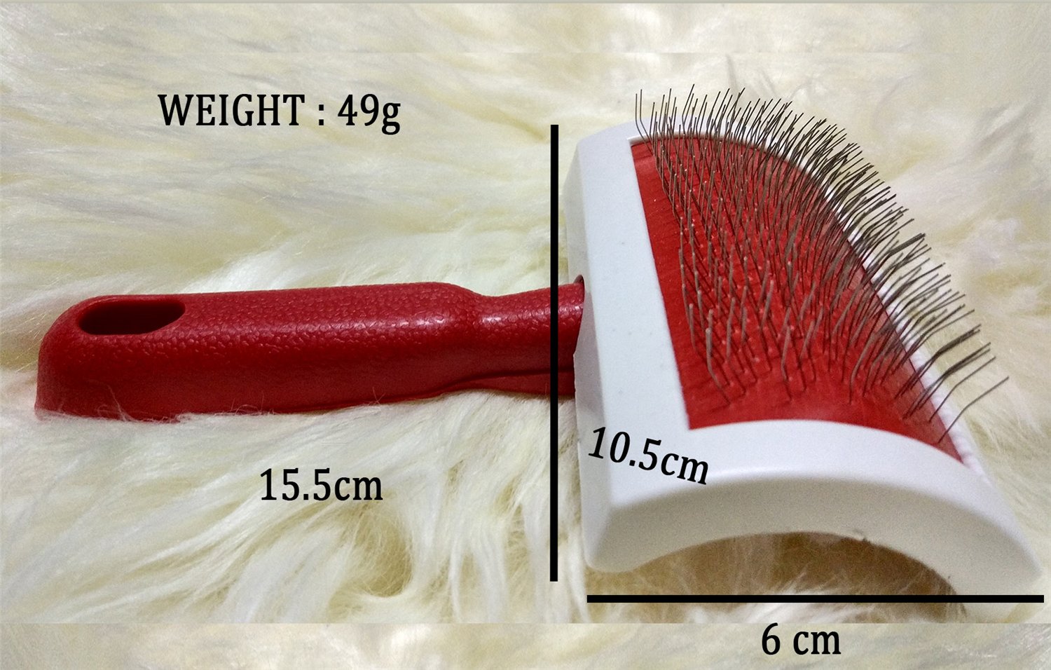 Sheepskin Rug Brush and Cleaner Pet Slicker Brush Fine Wire Rugs Brush Brushing Sheep Skin Rug