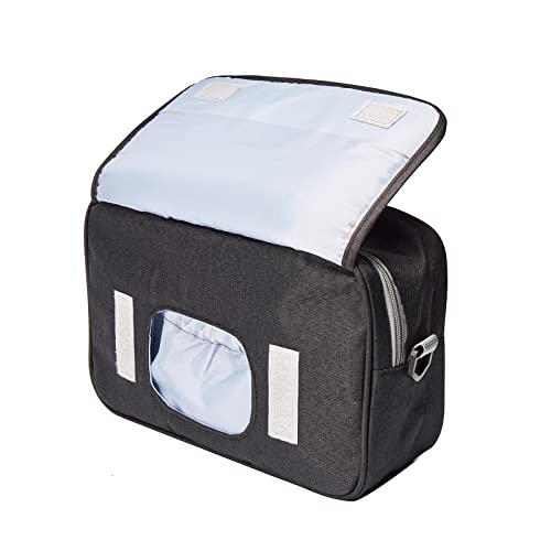 MOMIGO Baby Diaper Caddy Bag with Changing Pad - Waterproof Changing Bag Baby Stroller Bag Nursery Storage Bin for Diapers, Wipes & Toys Mini Diaper Bag for Outdoor(Black
