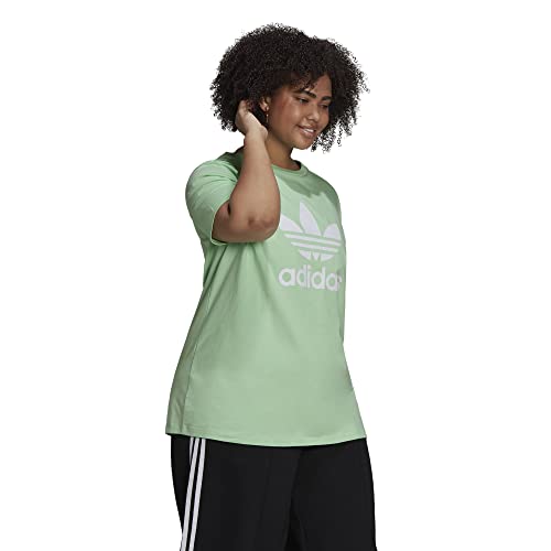 adidas Originals Women's Trefoil Tee, Glory Mint, 1X