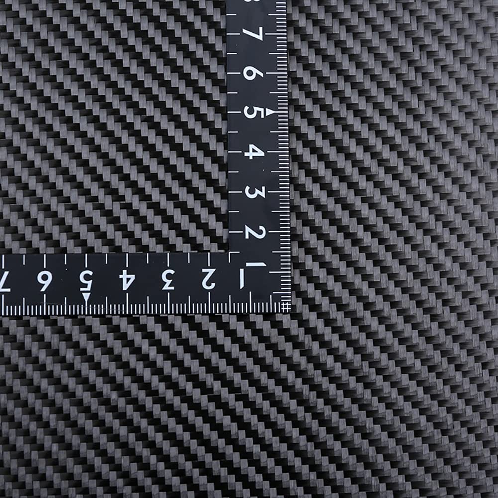 BAIWANLIN Carbon Fiber Fabric Cloth High Strength Lightweight for Car Modification | 200g/m² | 1m/39.37" Wide Roll length0.5m/19.69",Twill