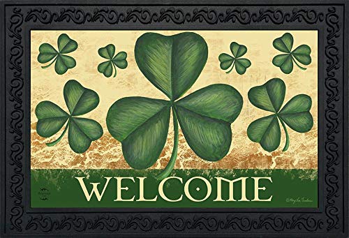 Briarwood Lane Shamrock Welcome St. Patrick's Day Doormat Indoor Outdoor 18" x 30"