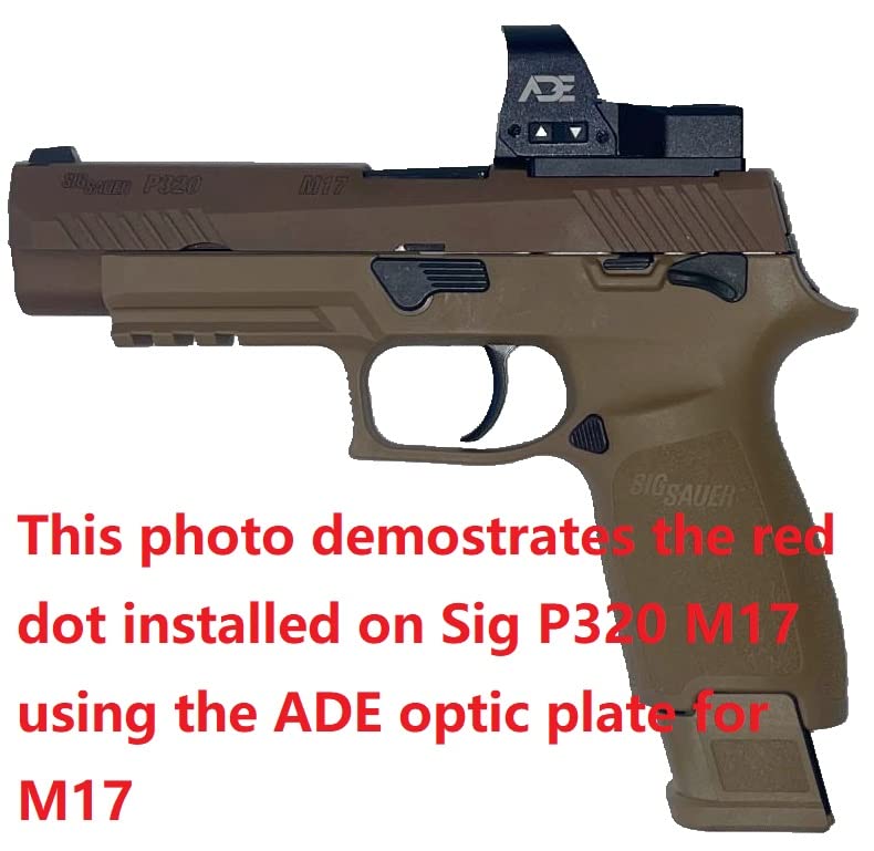 Ade Advanced Optics Zantitium RD3-015 Red Dot Reflex Sight + Optic Mounting Plate for Sig Sauer P320 M17, M18 Pistol