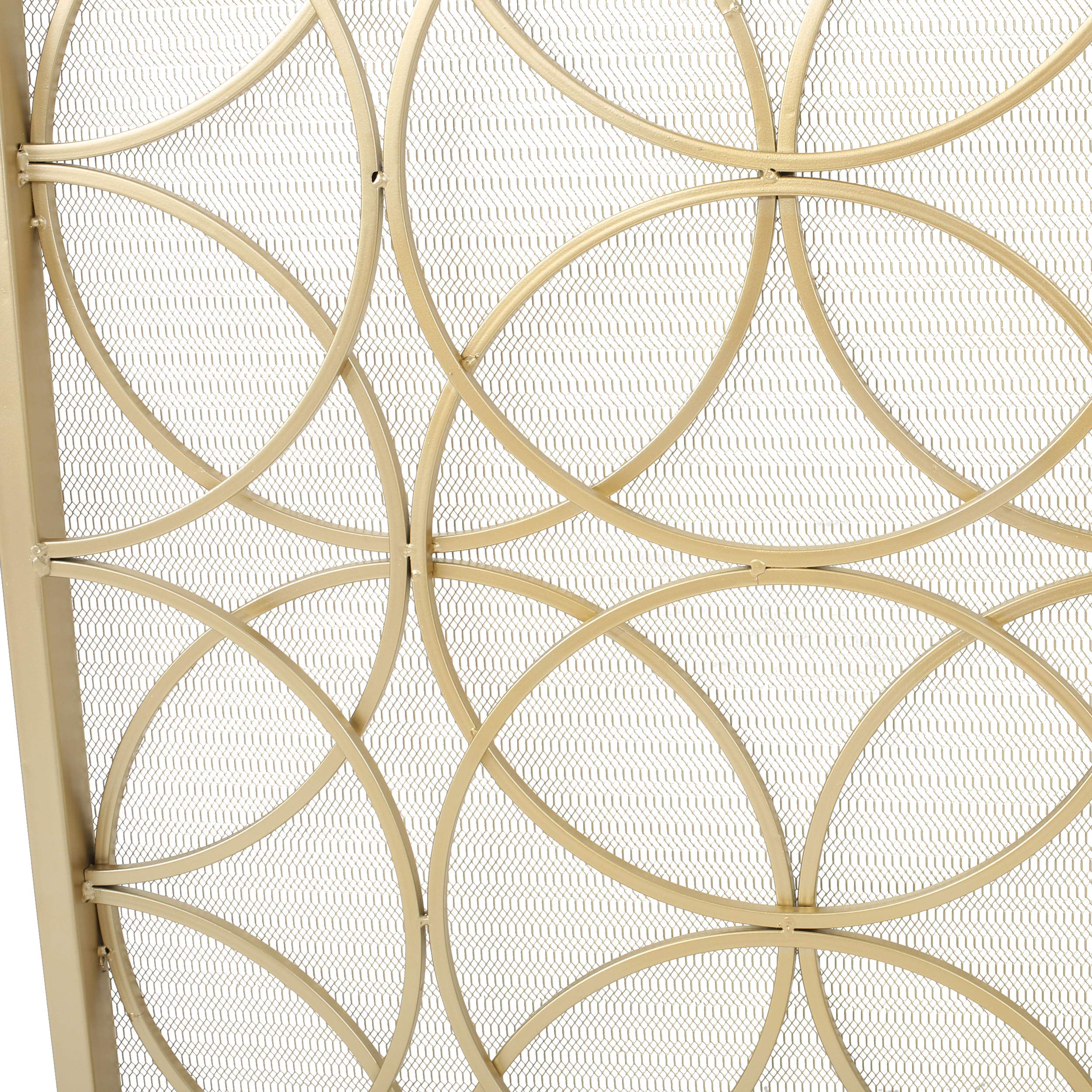 Christopher Knight Home Valeno Single Panel Iron Fireplace Screen, Gold