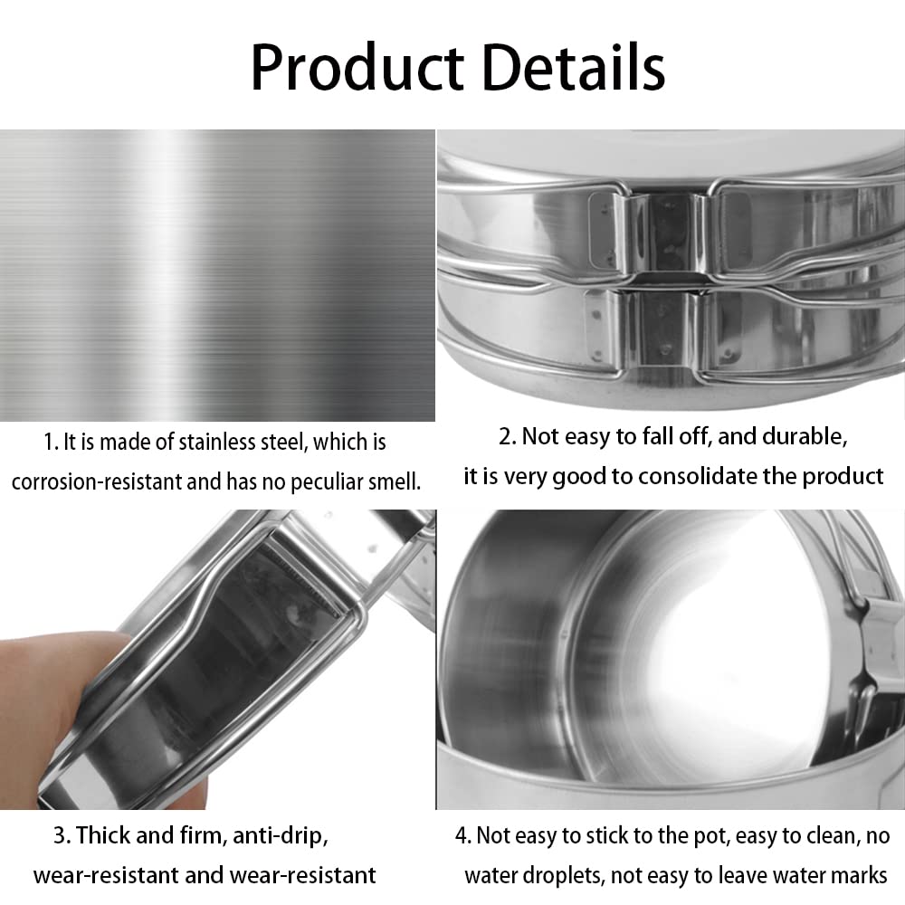 8PCS Camping Cookware Mess Kit for Camping 2 Person Stainless Steel Compact Camping Cooking Set Lightweight Backpacking Cook Set for Camping&Hiking