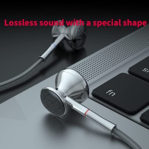 FiiO FF3 Headphones Earbuds Wired Deep Bass 1DD High Resolution Earphones Comes with 2.5/3.5/4.4mm Swappable Plugs Lossless Sound for Smartphones/PC/Laptop/Tablet(Black)