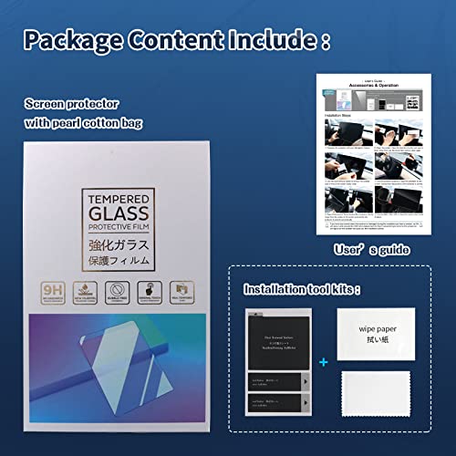 BIXUAN 2022 2023 C-Class C300 Screen Protector Comptible with Mercedes-Benz C Class 2022 2023 W206 Dashboard 12.3-inch Digital Instrument Cluster Screen 9H Hardness Tempered Glass C 300 2022 2023 Accessories Screen Protective Film