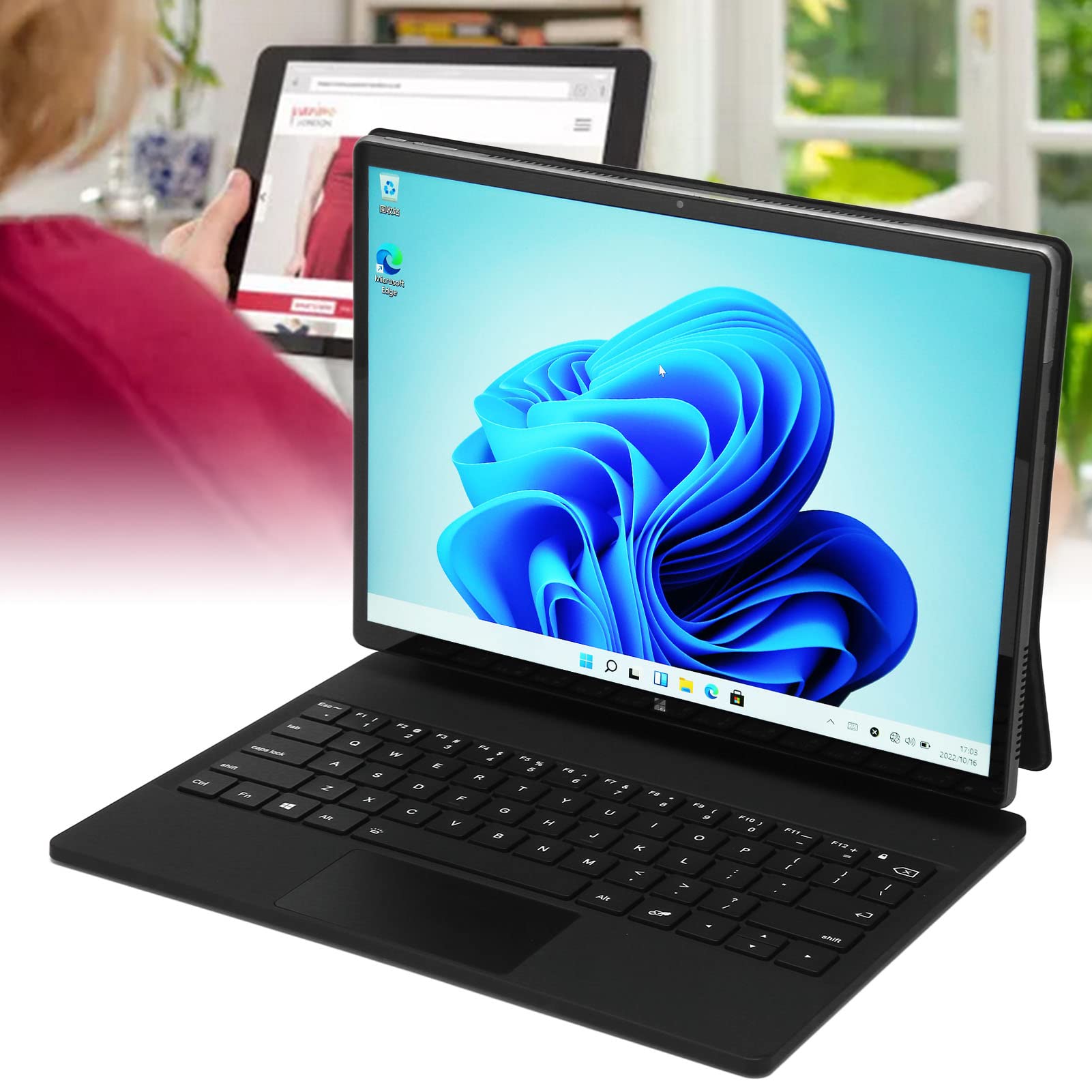 AMONIDA Gaming Tablet, Magnetic Keyboard 2.0GHz CPU Dual Camera 5200mAh 16GB DDR4 1TB SSD HD Tablet 13 Inch Touch Screen for Office (US Plug)