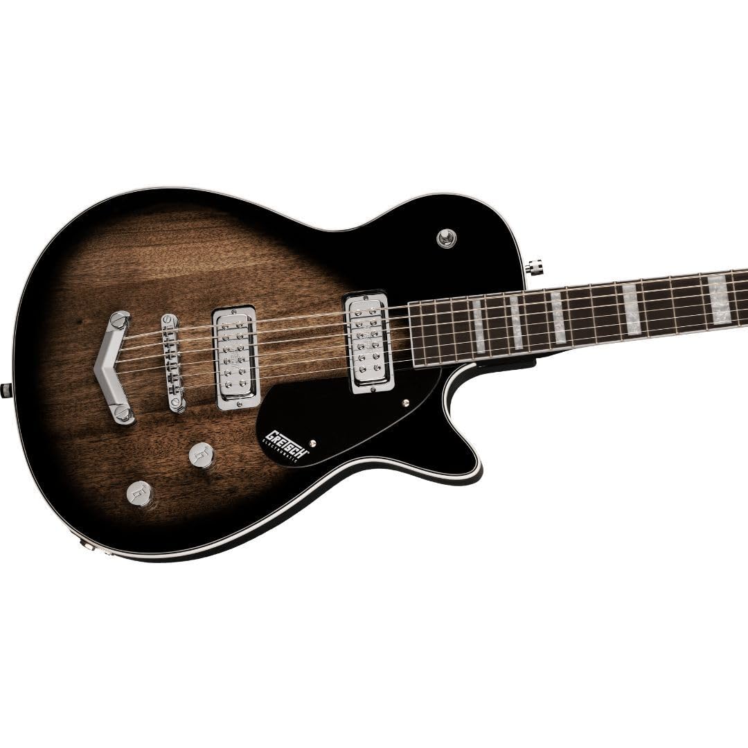 Gretsch G5260 Electromatic 6-String Right-Handed Jet Baritone Electric Guitar with V-Stoptail, Mahogany Body and Gloss Finish (Bristol Fog)