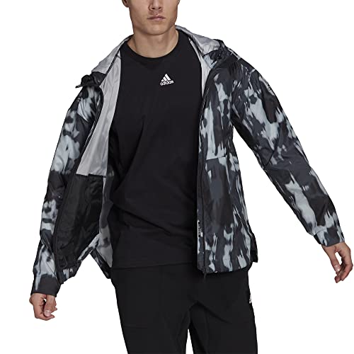 adidas Mens Urban All Over Print Wind.RDY Jacket Black XX-Large
