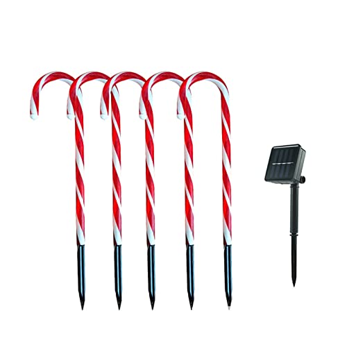 CHIHUOBANG Led Christmas Candy Cane Lights Set Solar Panel or Battery Powered Stake Light for Home Garden Passage Courtyard Decoration Outdoor Lawn Lamp led Christmas Candy Cane Light
