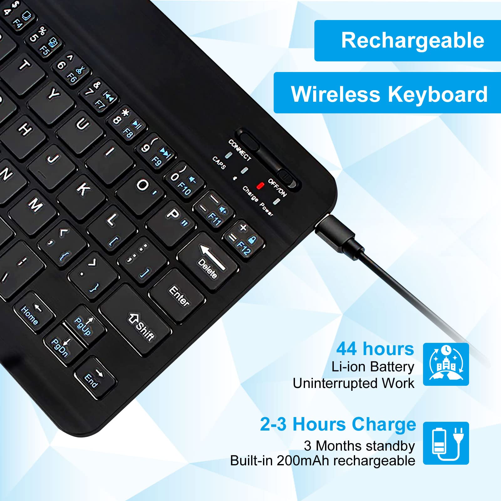 AOYODKG 2 in 1 Tablet 10 in, Android 11 Tablet Computer with Keyboard Bundle, 4GB+64GB, 5G & 2.4G WiFi Tablets PC, Dual Camera, 6000mAh, Mouse, Stylus (DGO-Gray)