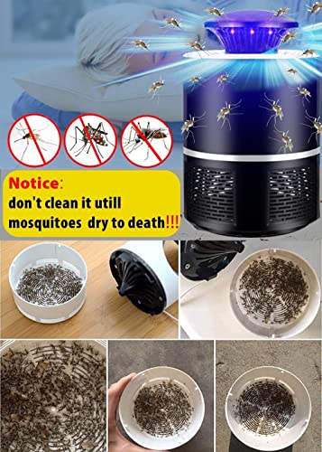 Bug Zapper, Fruit Flies Trap, Electric Mosquito & Fly Zappers/Killer - Insect Attractant Trap Powerful Little Gnats, Hangable Mosquito Lamp for Home, Indoor, Outdoor, Patio (Black)