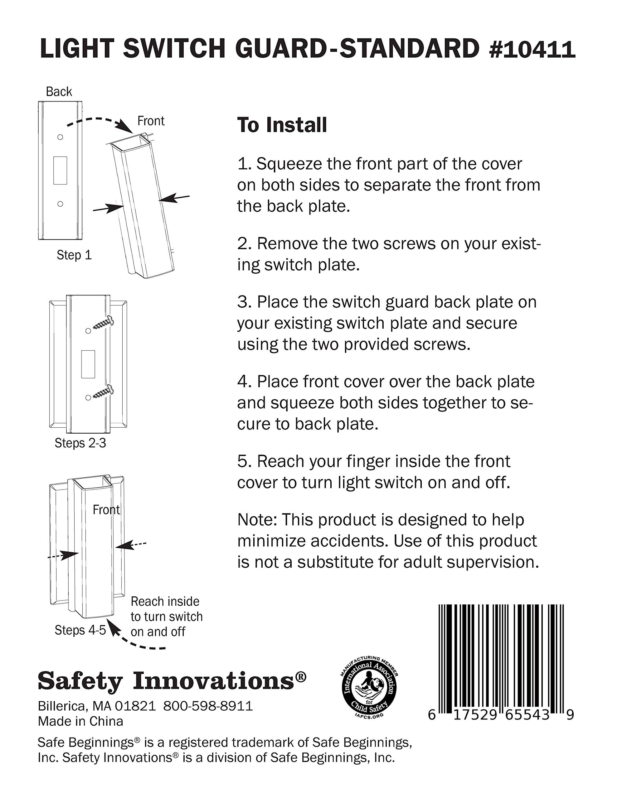 Child Proof Light Switch Guard - for Standard (Toggle) Style Switches