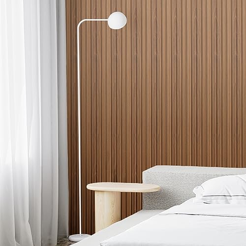 Art3d Slat Wall Panels, WPC Soundproof 3D Wall Paneling for Interior Wall Decor, TV Background, 8-Pack 96 x 6 in. Teak