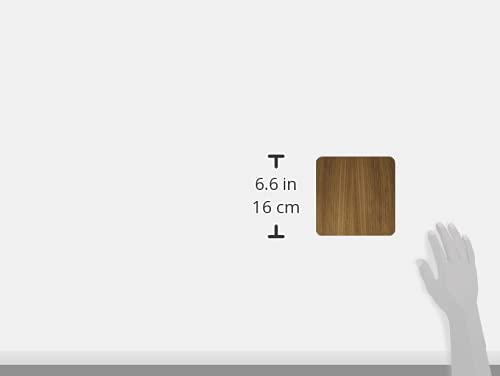 Yamazaki Home Square Magnetic Cabinet Accented Keychain Organizer | Steel + Wood | Key Storage, One Size, Walnut