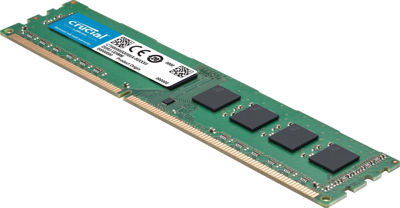 Crucial 16GB Kit (8GBx2) DDR3/DDR3L 1600 MT/s (PC3-12800) DR x8 ECC UDIMM 240-Pin Memory - CT2KIT102472BD160B